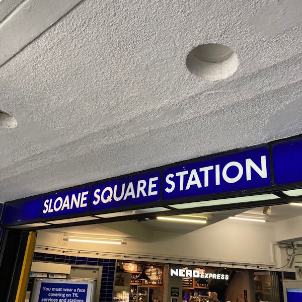 Map of Sloane Square station, London